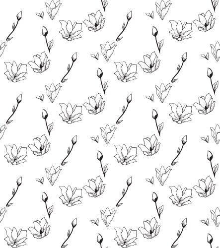 Seamless pattern with branches of blooming tree Vector Image