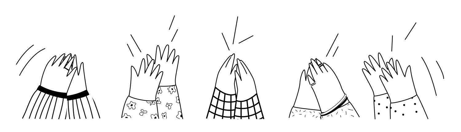 Applause hand draw on white background Royalty Free Vector