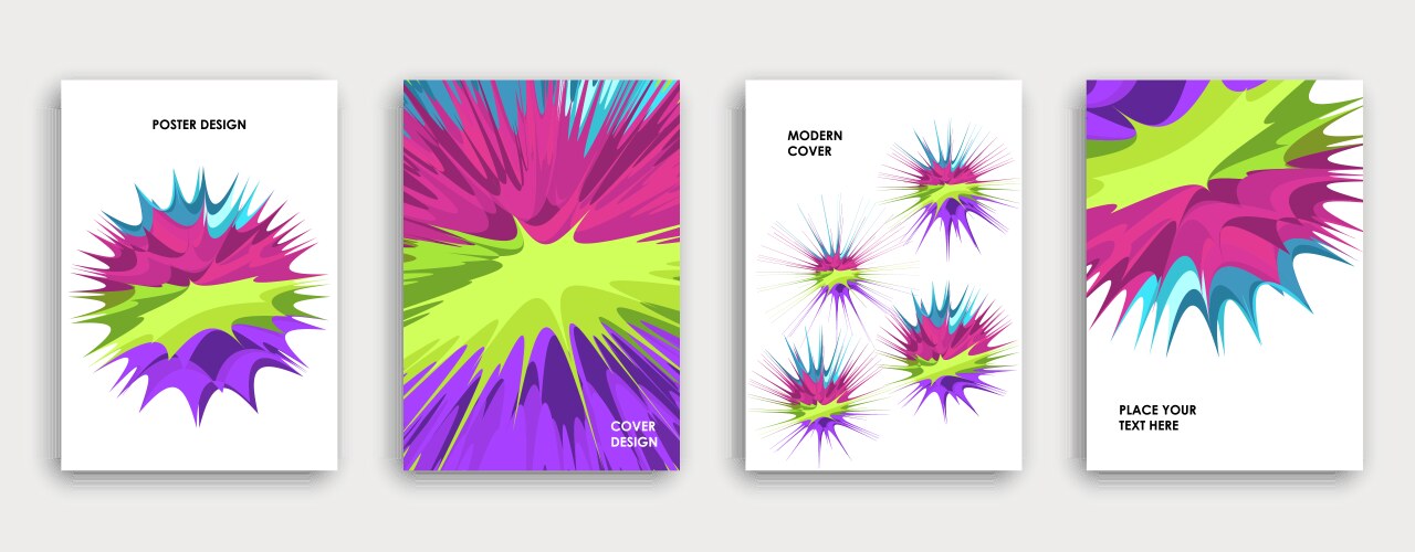 Multi-colored book cover page design creative Vector Image