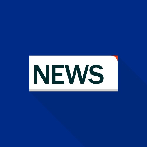 Global daily news logo flat style Royalty Free Vector Image