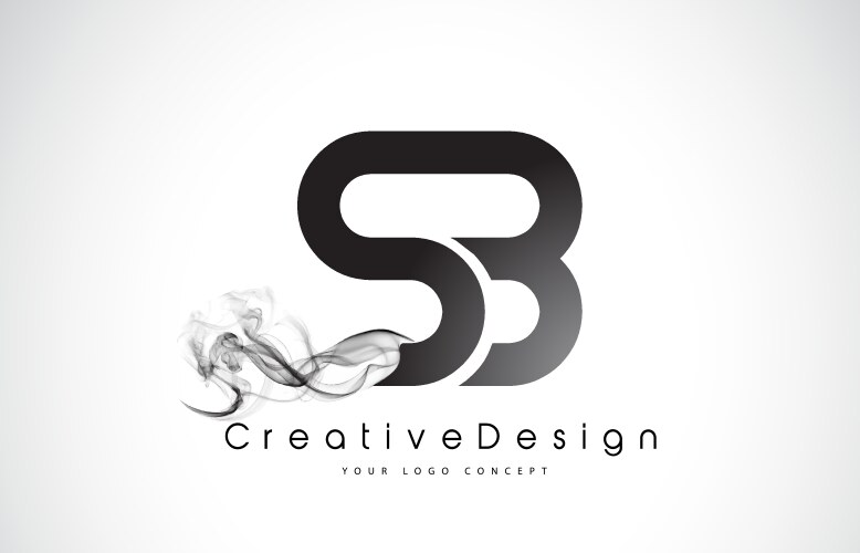 Sb creative modern logo design with orange Vector Image