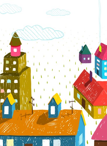 Drawing Small Town Vector Images (over 960)