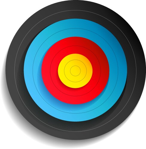 Archery target Royalty Free Vector Image - VectorStock