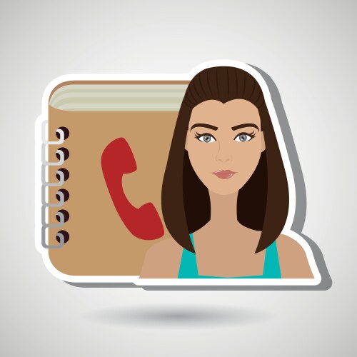 User phonebook design Royalty Free Vector Image