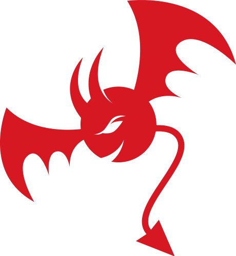 Devil tail stylized icon Royalty Free Vector Image