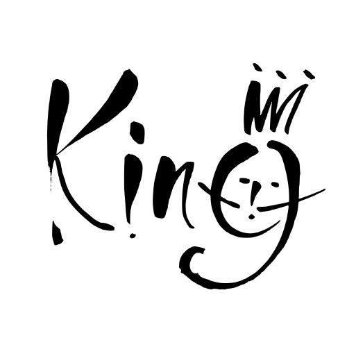 King template lettering Royalty Free Vector Image