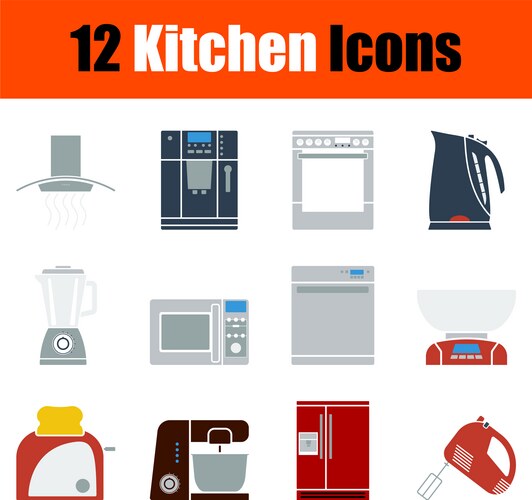 Kitchen symbols Royalty Free Vector Image - VectorStock