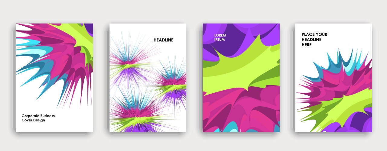 Multi-colored book cover page design creative Vector Image