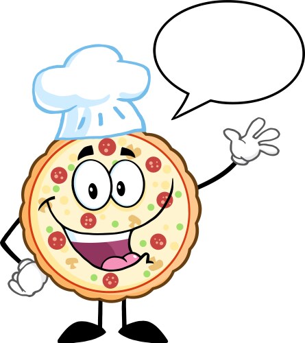 Pizza cartoon Royalty Free Vector Image - VectorStock