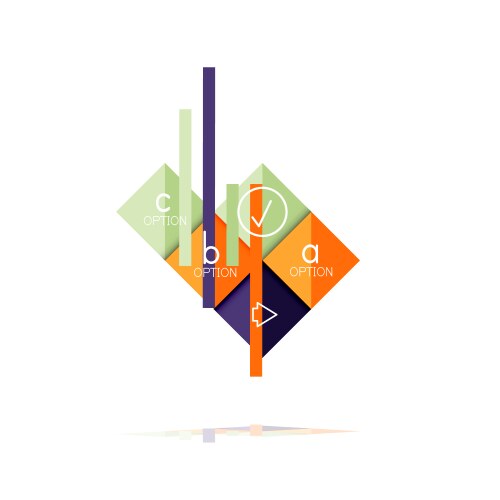 Square option infographic banner data Royalty Free Vector