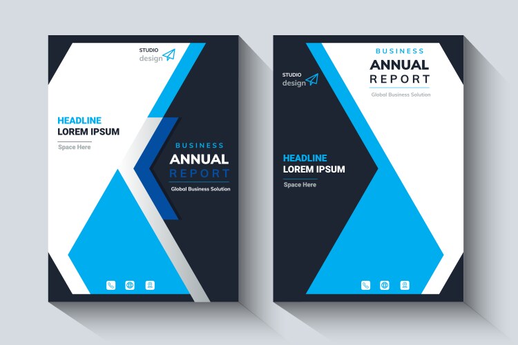 Annual report design layout flyer template Vector Image