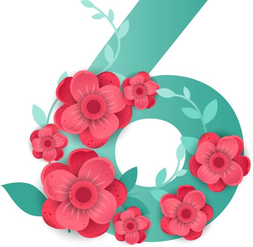 Amazing pink flowers isolated set Royalty Free Vector Image