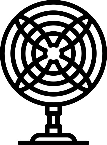 Exhaust fan side view icon outline style Vector Image