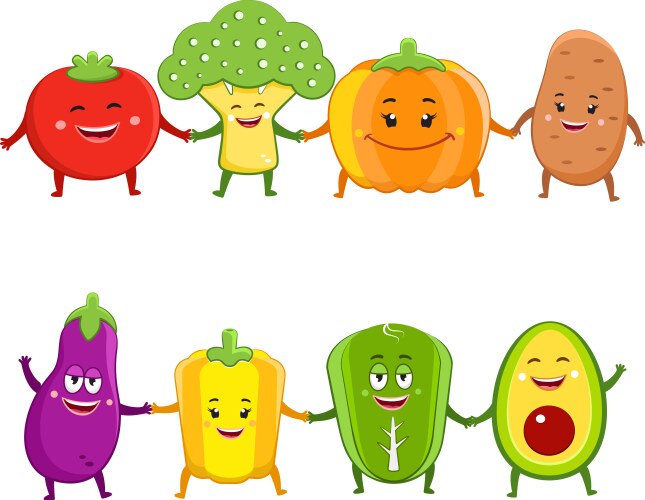 Funny vegetable and spice cartoon Royalty Free Vector Image