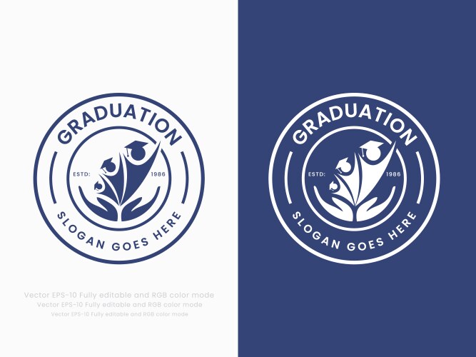 Graduation or education logo Royalty Free Vector Image