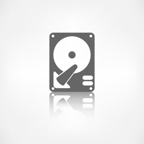Hard disk flat icon hardware and hdd Royalty Free Vector