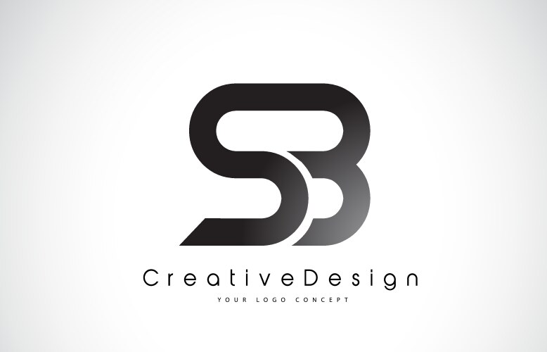 Sb creative modern logo design with orange Vector Image