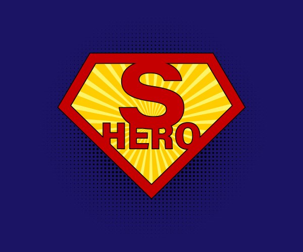 Superhero logo template Royalty Free Vector Image