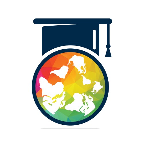 Study abroad logo design Royalty Free Vector Image