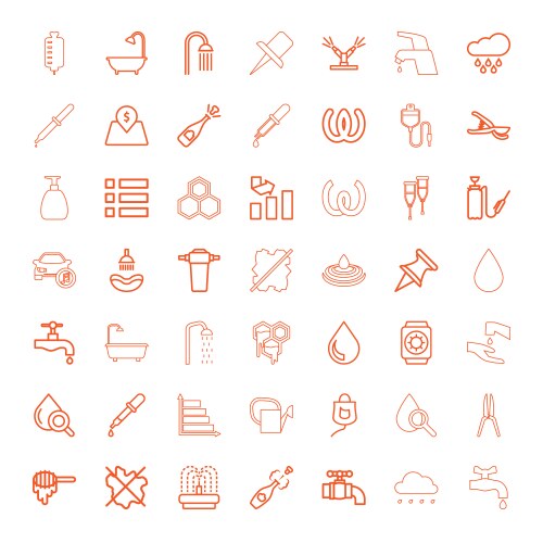 13 drop icons Royalty Free Vector Image - VectorStock