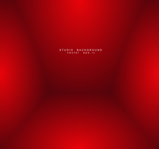Empty red color studio room luxury background Vector Image