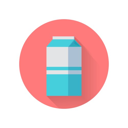 Milk blue carton package isolated Royalty Free Vector Image