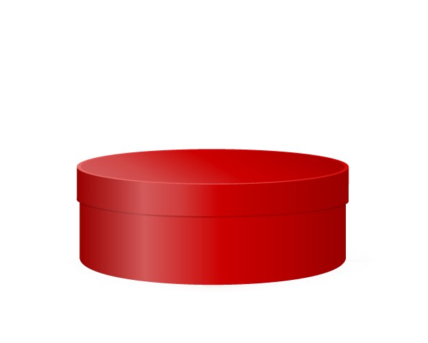 Black round cardboard realistic boxes closed Vector Image