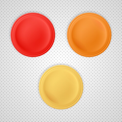 Three color blank badges Royalty Free Vector Image