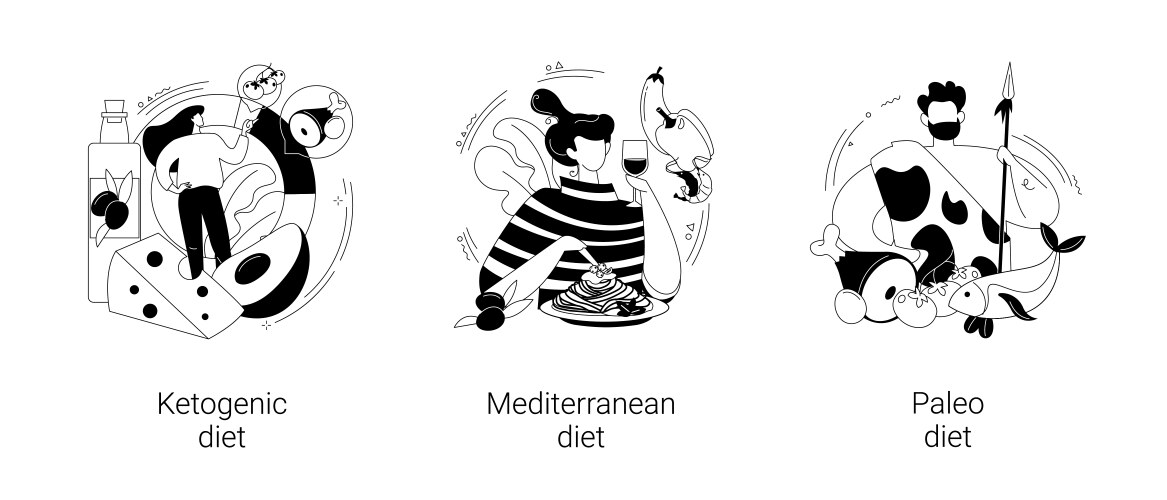 Weight loss nutrition plan isolated concept Vector Image Weight loss nutrition plan isolated concept Vector Image