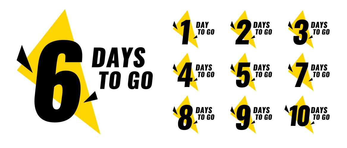 Countdown big date announcement template Vector Image