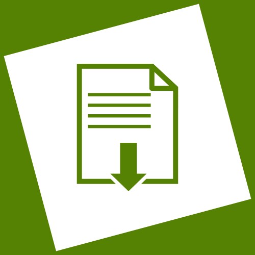 Download sign white icon Royalty Free Vector Image