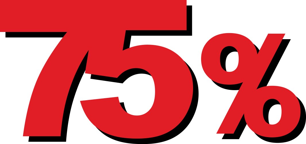 75 Percent Vector Images (over 2,000)
