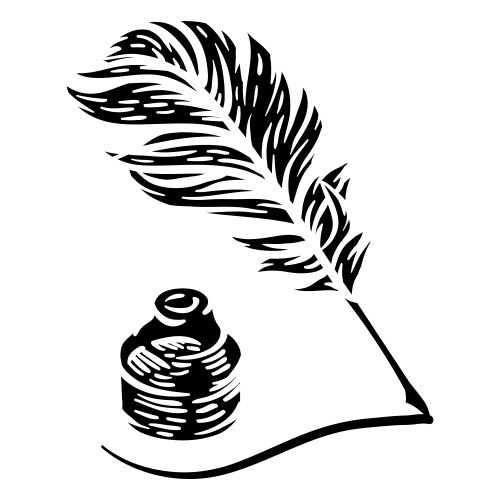 Quill and Ink Well Vector Images (over 120)