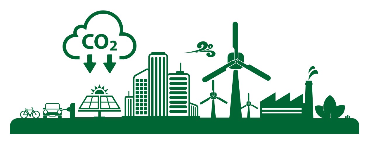 Reducing co2 emissions to stop climate change sign