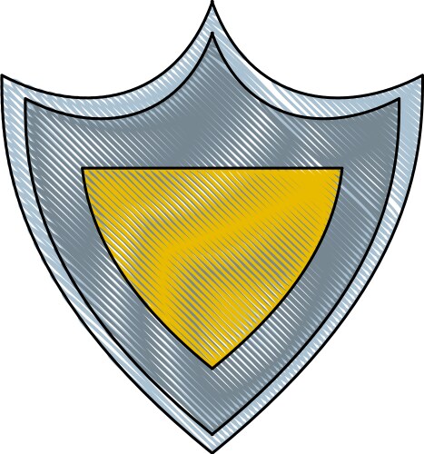 Shield with swords game item Royalty Free Vector Image