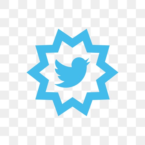 Twitter social media icon design template Vector Image