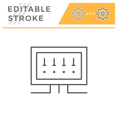 Electric switch line outline icon Royalty Free Vector Image