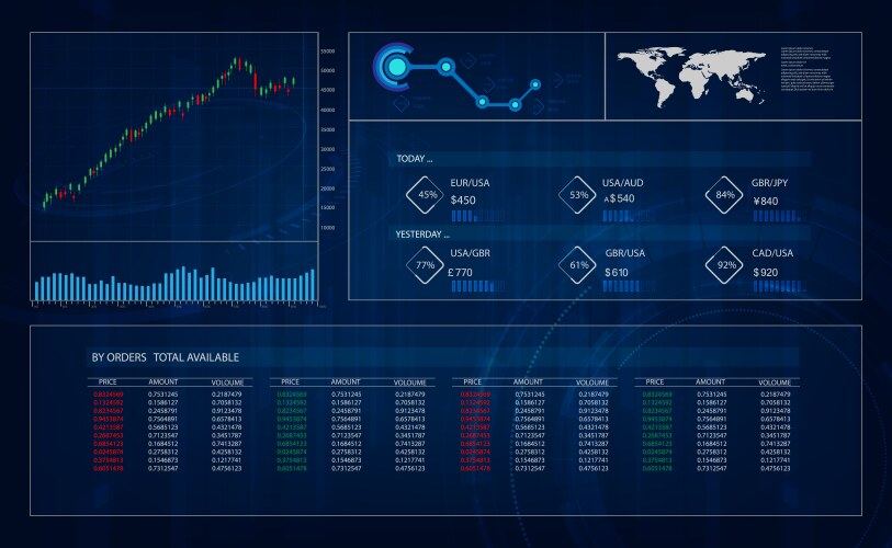 Interface hud elements digital holographic Vector Image Interface hud elements digital holographic Vector Image