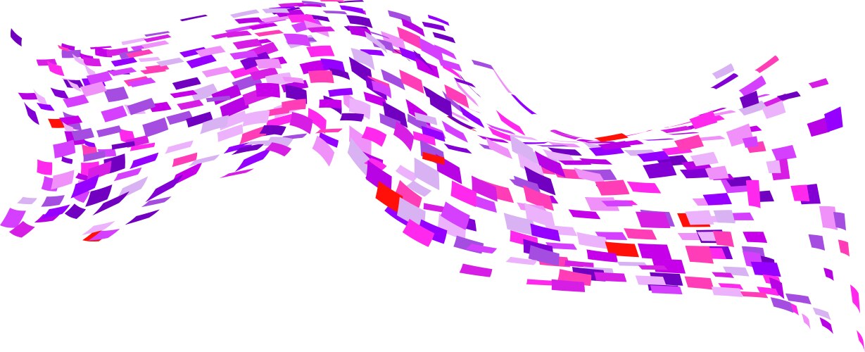 Scattered square particles ornament mosaic flight Vector Image