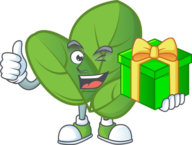 Cute basil with money eye cartoon character design