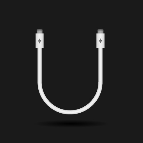 Charging cable white Royalty Free Vector Image