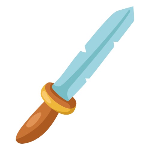 Simple straight dagger silhouette Royalty Free Vector Image