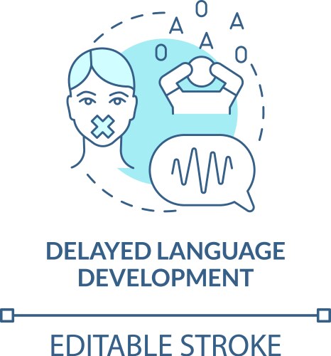 Autism spectrum disorder concept icons set Vector Image