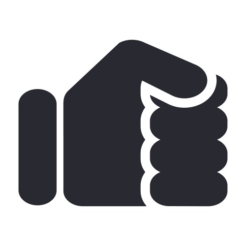 Leader fist rise up icon simple leadership Vector Image