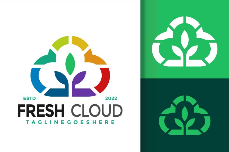 Infinity cloud logo design brand identity logos Vector Image