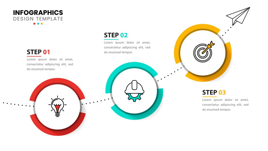 Blank circle gears infographic template Royalty Free Vector
