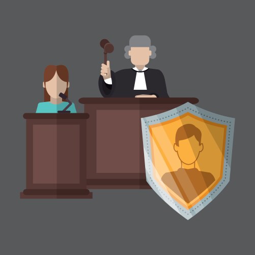 Law concept justice icon colorful editable Vector Image