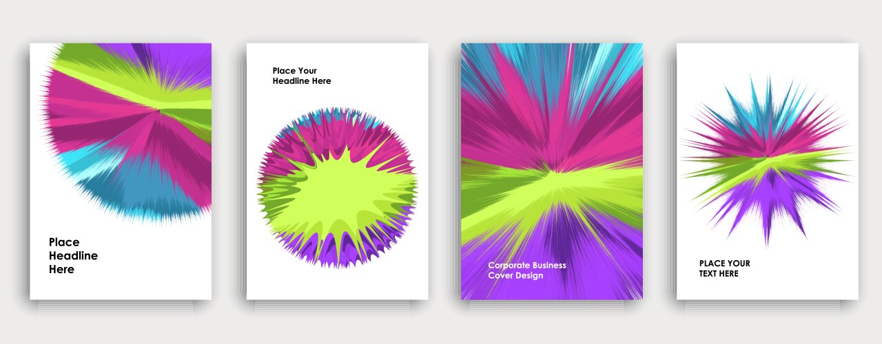 Multi-colored book cover page design creative Vector Image