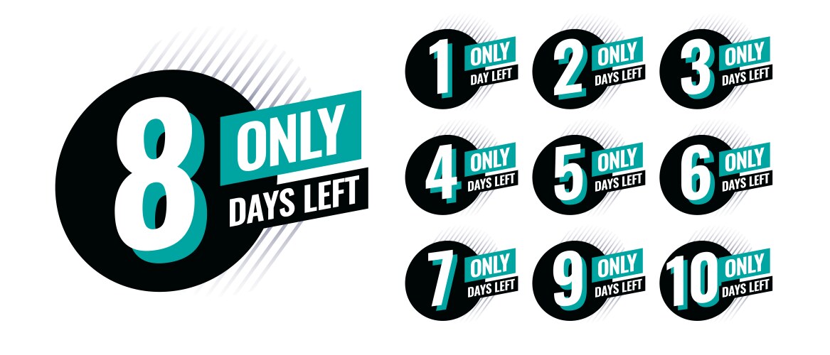 Countdown big date announcement template Vector Image