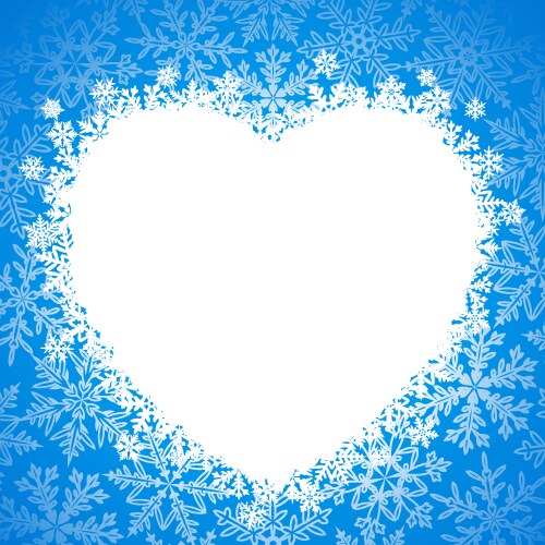 Frozen heart Royalty Free Vector Image - VectorStock